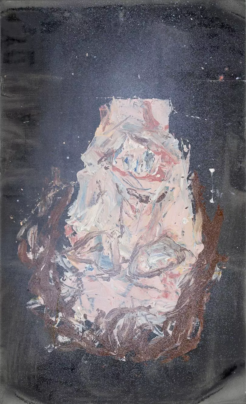 GEORG BASELITZ Cecily Brown, 2018 Olew ar gynfas 65 x 39 3/8 yn 164.9 x 100 cm © Georg Baselitz. Llun: Jochen Littkemann. Trwy garedigrwydd Gagosian