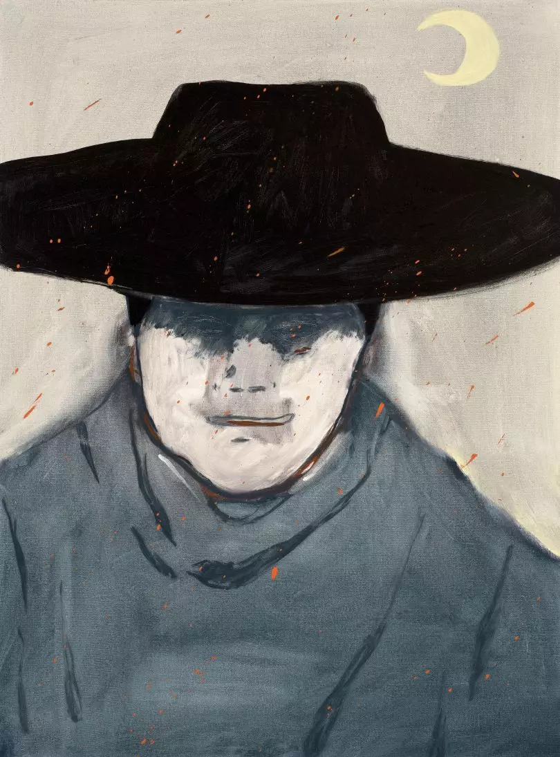La Mesaĝisto, 2018, oleo sur kanvaso, 60 x 45 cm