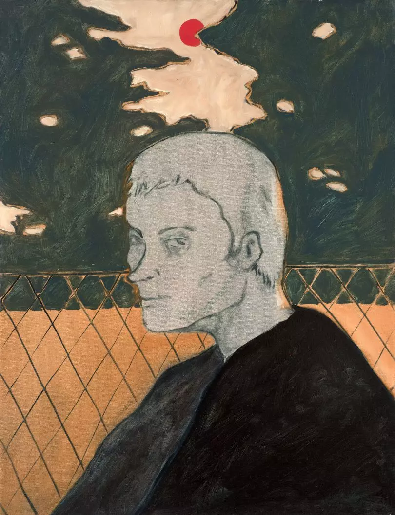 Portrait, 2018, lana sa canvas, 65 x 50 cm