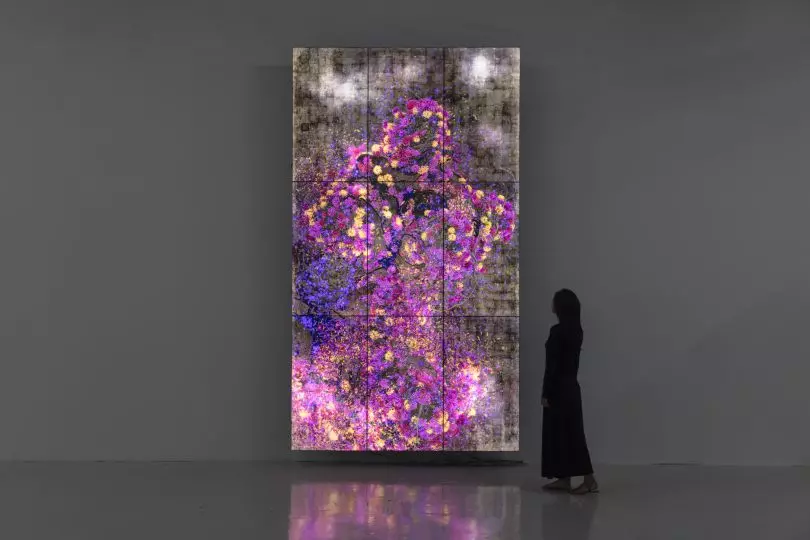 teamLab, Bakylykdaky üznüksiz durmuş we ölüm, 2017, sanly iş, 9 kanal, tükeniksiz © teamLab