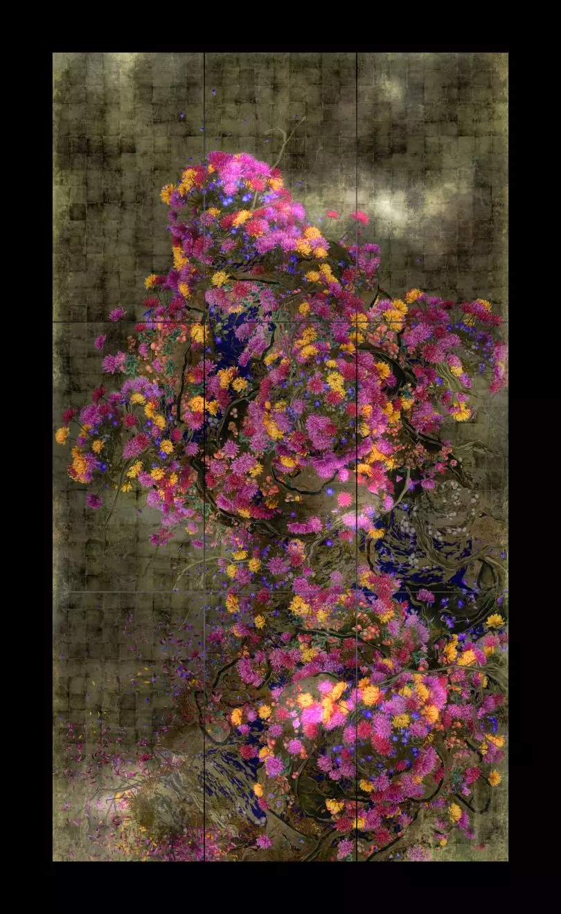 De ingewikkelde digitale bloemenpatronen van Teamlab gebaseerd op traditionele Japanse kunst 6300_2