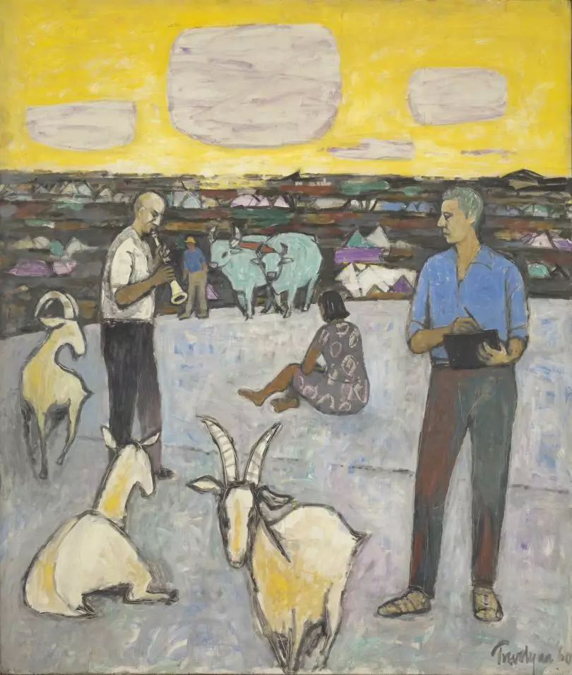 Julian Trevelyan, Autoportret z Maryją, olej na płótnie, 1960, 150 x 130 cm, Tate © Tate, Londyn 2018 / Posiadłość Juliana Trevelyan