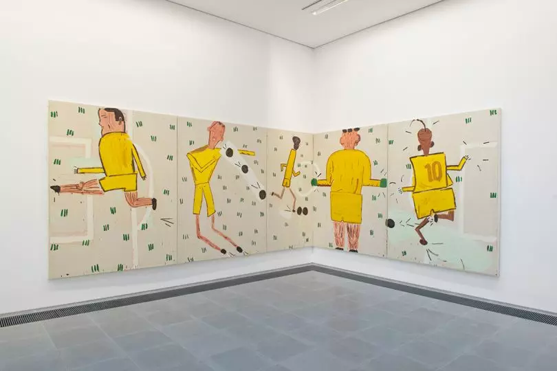 Rose Wylie, Installationsansicht, 'Quack Quack' Serpentine Sackler Gallery, London (30. November 2017 – 11. Februar 2018) © 2017 Mike Din