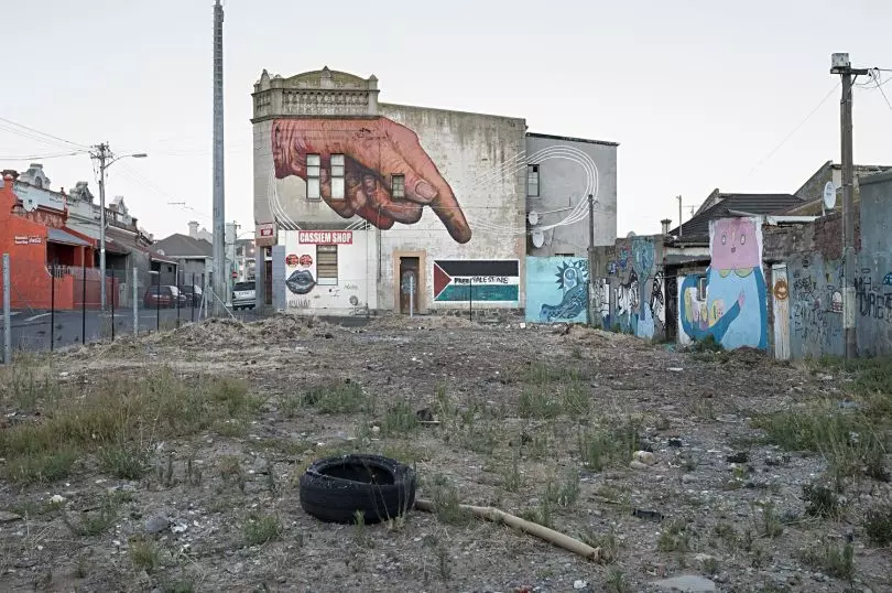 Palestina Libre, Woodstock (mural 'man' de Gaia), Cidade do Cabo, 2015 | © David Lurie