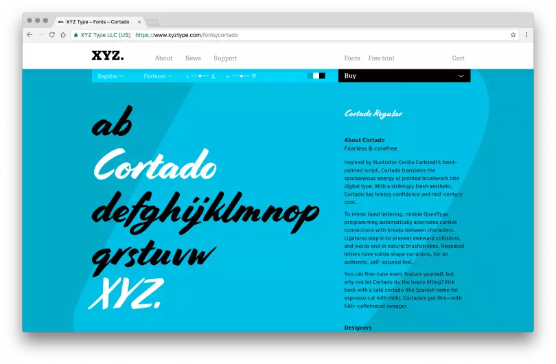 XYZ Type, een nieuwe lettergieterij met een speelse website 6844_3