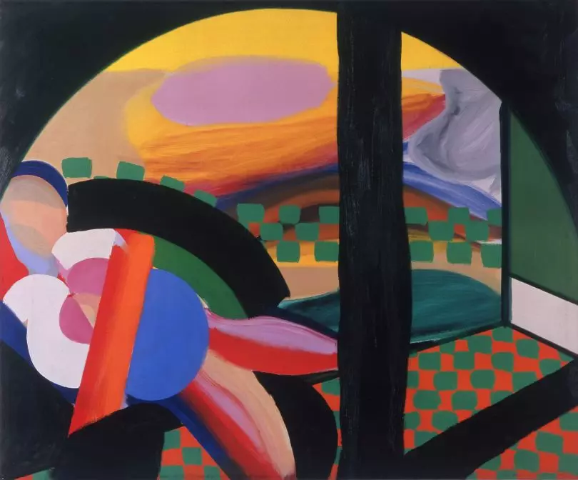 Howard Hodgkin Mrs Acton in Delhi, 1967–71 캔버스에 유채, 122 x 148cm | 크레딧: © Howard Hodgkin 의례 아티스트 및 Gagosian