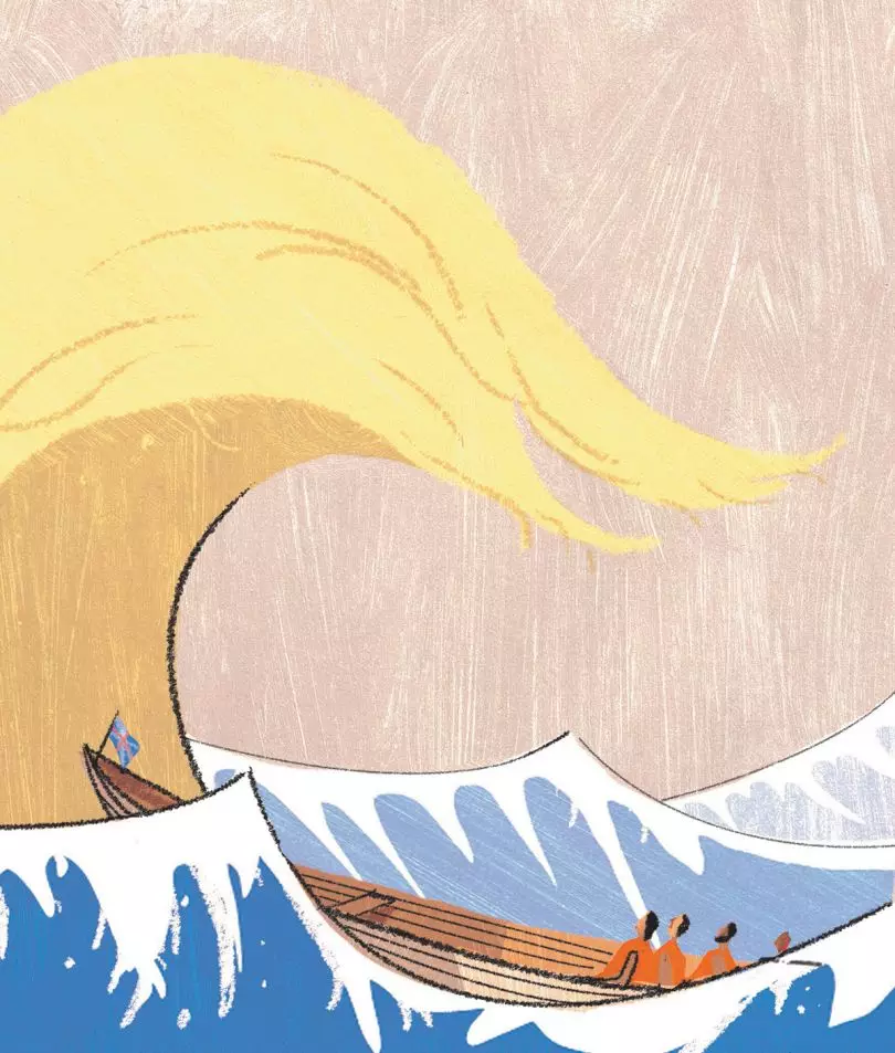 Trump Wave – il·lustració editorial d'A. Richard Allen | Crèdit: © A. Richard Allen