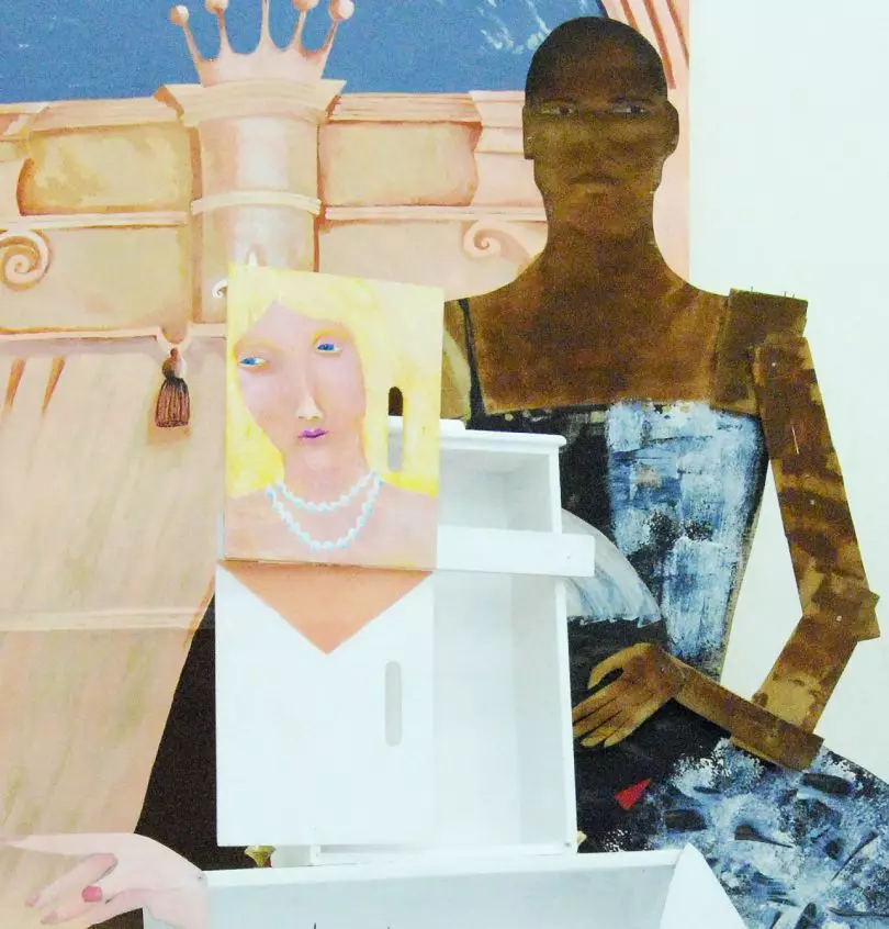 Lubaina Himid, A Fashionable Marriage, 1986. Rəssamın və Hollybush Gardens-in izni ilə, Foto M. Birchall və Teo Lashley Burnley, Nottingham Contemporary-də nümayiş etdirildi