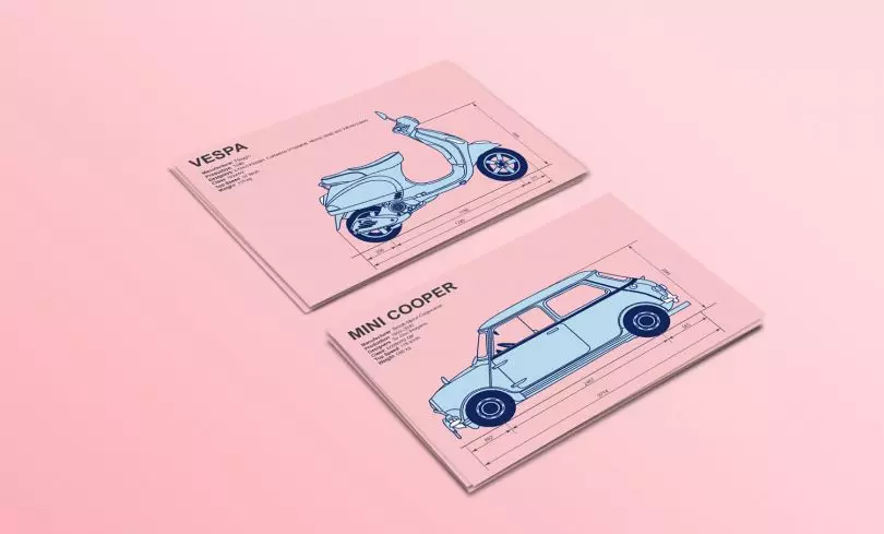 Ilustrasi mobil & motor klasik karya Aylina Krumpmann untuk Design Museum 7006_7