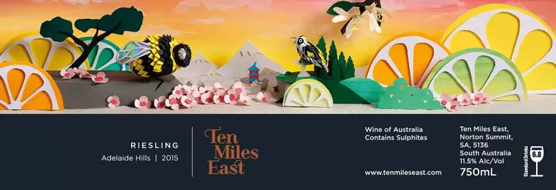 종이 예술가 Sam Pierpoint는 PDCO와 협력하여 Ten Miles East의 와인 라벨 제작 7055_7