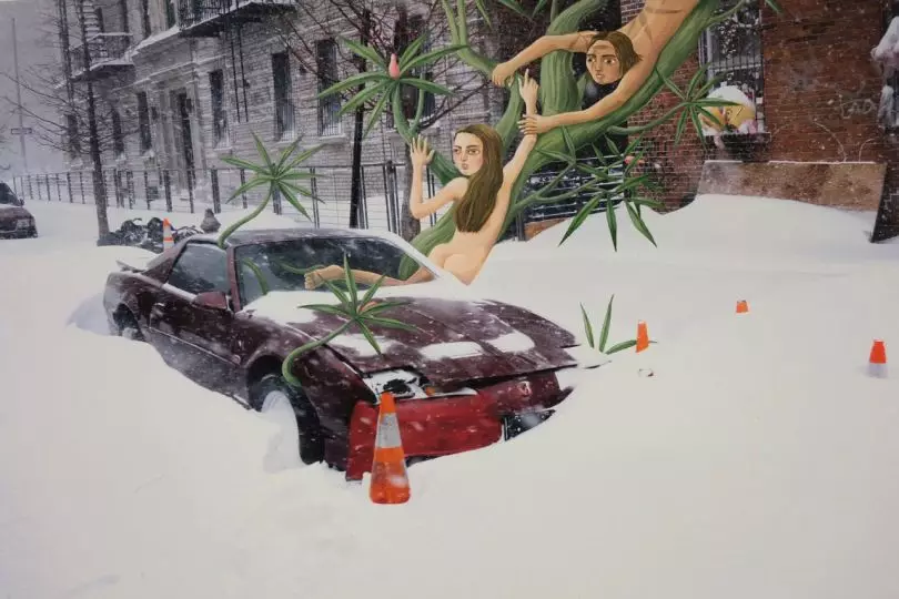 Розумна ілюстрація поєднується з вуличною фотографією з найбільшої снігової бурі в Нью-Йорку 7396_10