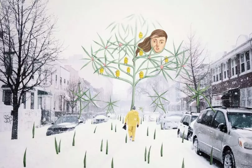 Une illustration astucieuse fusionne avec la photographie de rue de la plus grande tempête de neige de New York 7396_5
