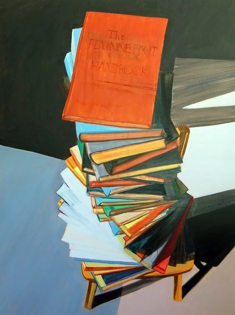 Bookish Art: Acrylic paintings of jumbled books and drawers by Jordan Buschur 7568_8