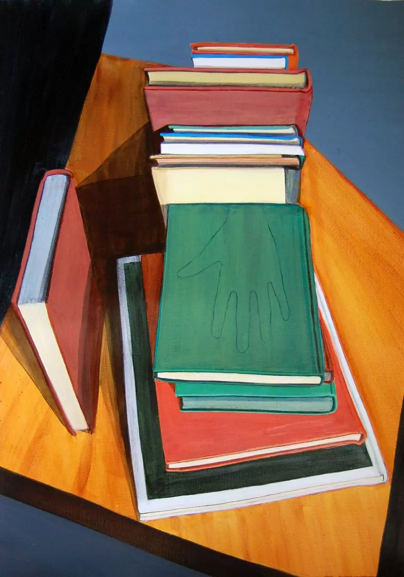 Bookish Art: Acrylic paintings of jumbled books and drawers by Jordan Buschur 7568_9