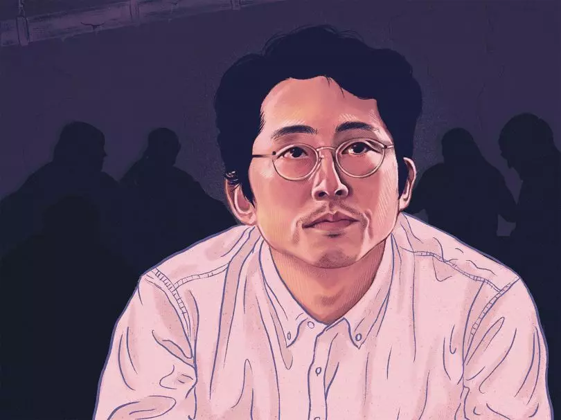 Portreti i Steven Yeun - Little White Lies © Becki Gill