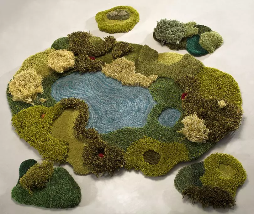 Rug Artworks: Artist uses wool to weave carpet scenes of green and natural landscapes 8166_3