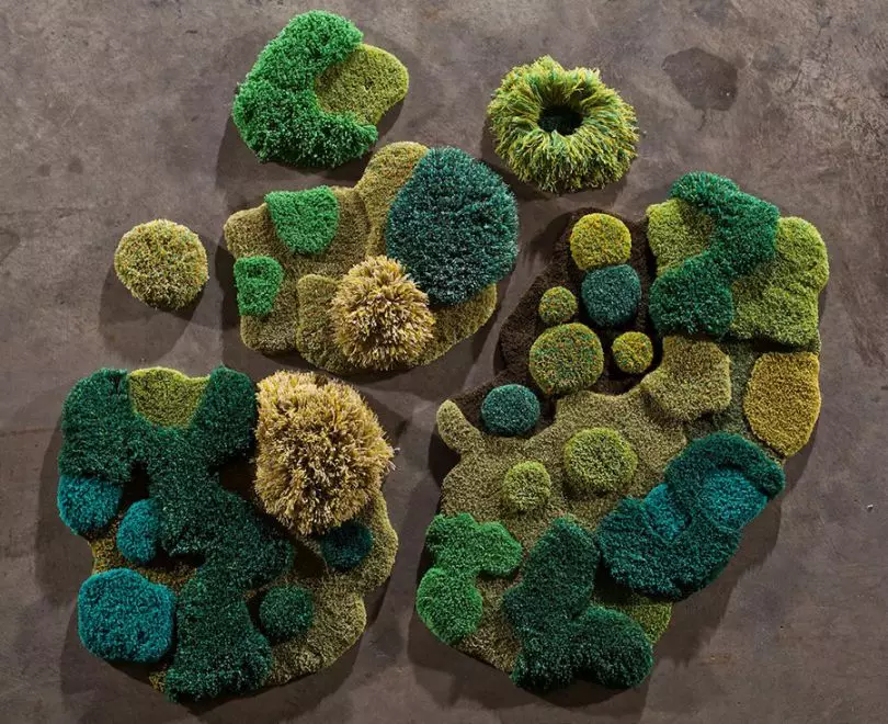 Уметнички дела од килими: уметникот користи волна за да ткае сцени од зелени и природни пејзажи од килим 8166_8