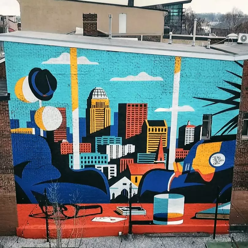 Jeremy Booth membuat mural raksasa di Louisville untuk Rabbit Hole untuk merayakan komunitas kreatif lokal 8194_2