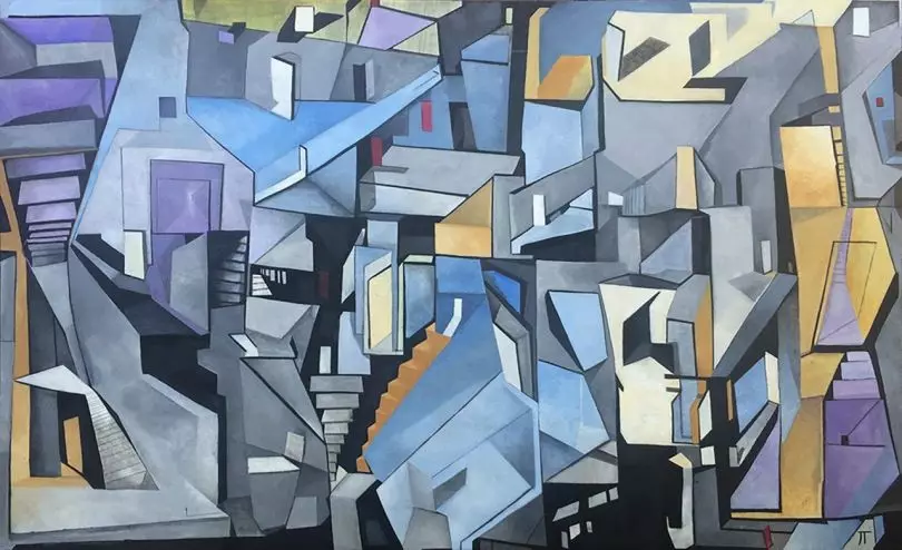 Geometric Surrealism: JT Thompson's labyrinth style paintings 8239_1