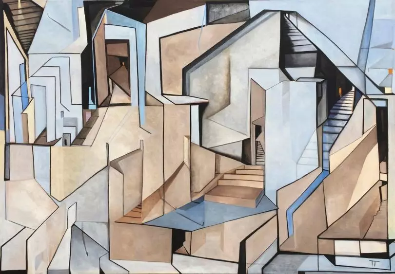 Geometric Surrealism: JT Thompson's labyrinth style paintings 8239_3