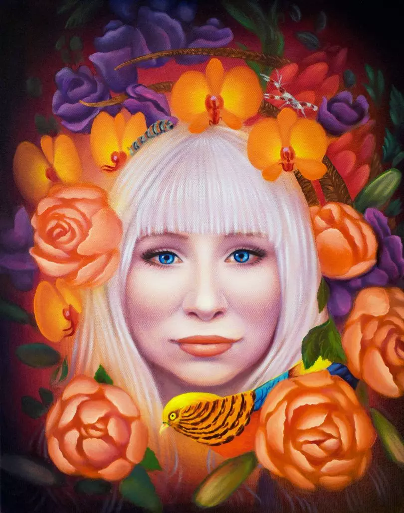 Rosa Fleek, 2020, oli ka seile, 20 x 16 inches © Ryan Martin