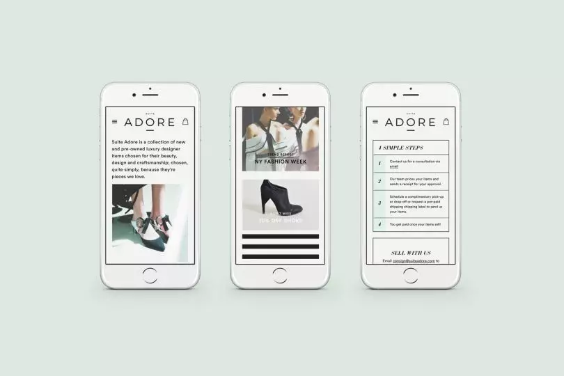 Blok hinget in oare geweldige merkidentiteit op, dizze kear foar lúkse retailer Suite Adore 8610_15