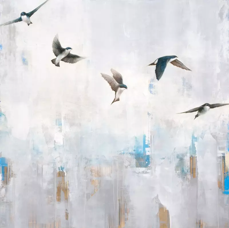 Stunning series of paintings depicts birds, trees and the sea as its heroes 