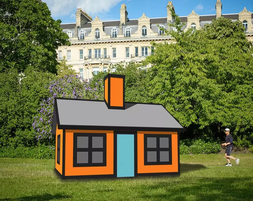 Richard Woods – Holiday Home (Regent's Park), 2018 Huş kontrplak üzerine emaye boya. Nezaket: Alan Cristea Galerisi