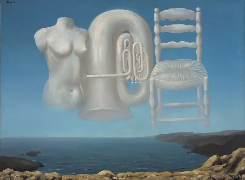 RENÉ MAGRITTE (1898 - 1967) Le Temps Menaçant (Treatening Weather)، 1929۔ کینوس پر تیل، 54.00 x 73.00 سینٹی میٹر (فریم: 72.70 x 94.00 x 9.50 سینٹی میٹر)۔ ہیریٹیج لاٹری فنڈ اور آرٹ فنڈ 1995 کے تعاون سے خریدا گیا کاپی رائٹ: © ADAGP، پیرس اور DACS، لندن 2018۔ فوٹوگرافر: انتونیا ریو