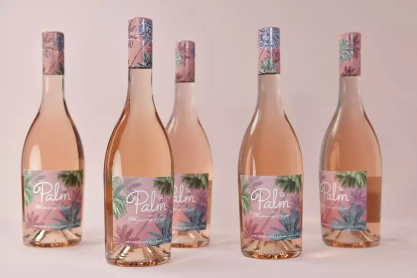 Desain Bridge's evocative, California branding tiis pikeun The Palm: a rosé anyar 8728_2