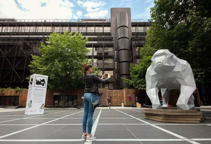 Gus il gorilla gigante compare a Broadgate come parte della mostra Wild Life 8743_6