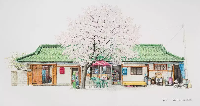 Bekoorlike nuwe skilderye van Suid-Korea se klein geriefswinkels deur Me Kyeoung Lee 8747_2
