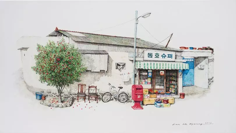 Bekoorlike nuwe skilderye van Suid-Korea se klein geriefswinkels deur Me Kyeoung Lee 8747_3