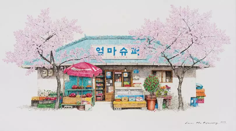 Bekoorlike nuwe skilderye van Suid-Korea se klein geriefswinkels deur Me Kyeoung Lee 8747_5