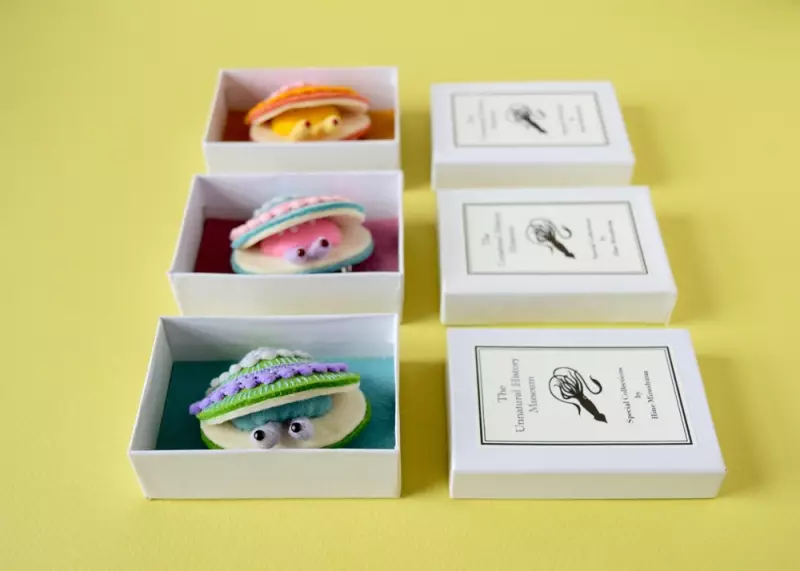 Little Clam Brooches: Hiné Mizushimas søde filtkunstsmykker inspireret af havet