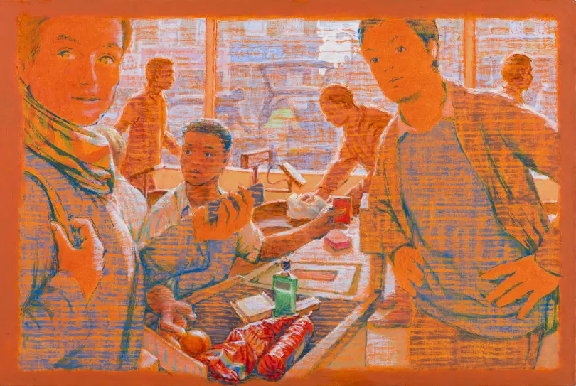 Thanh toán, sơn dầu trên vải 51x77cm © Julian Bell