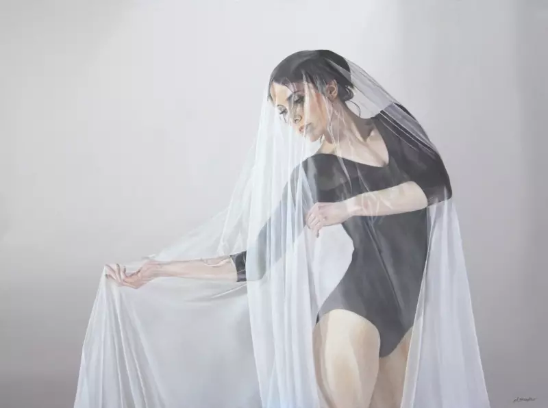 L'eleganza del balletto tradotta in una serie di dipinti d'arte di Sally Lancaster