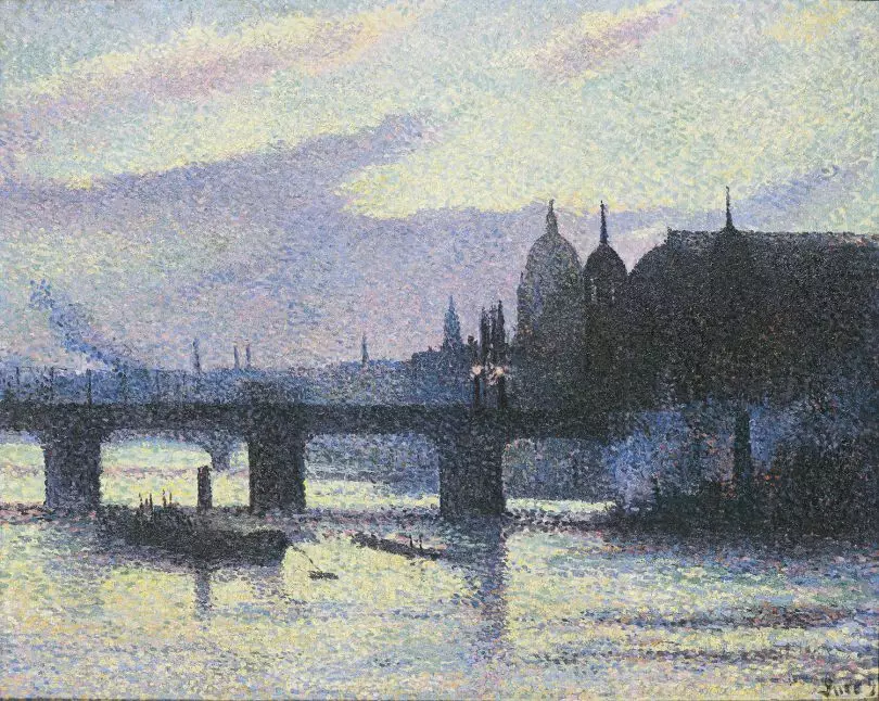 Maximilien Luce Näkymä Lontoosta (Cannon Street) (Vue de Londres [Cannon Street]) 1893 | ©Maximilien Luce, VEGAP, Bilbao, 2017