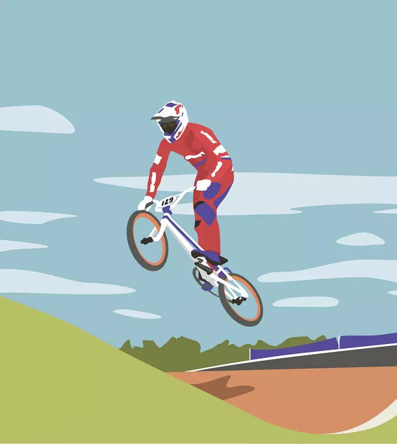 Ilustrasi ku seniman sareng cyclist Jen Lewis pikeun UCI anu ngagungkeun Poé Sapédah Dunya 9091_5