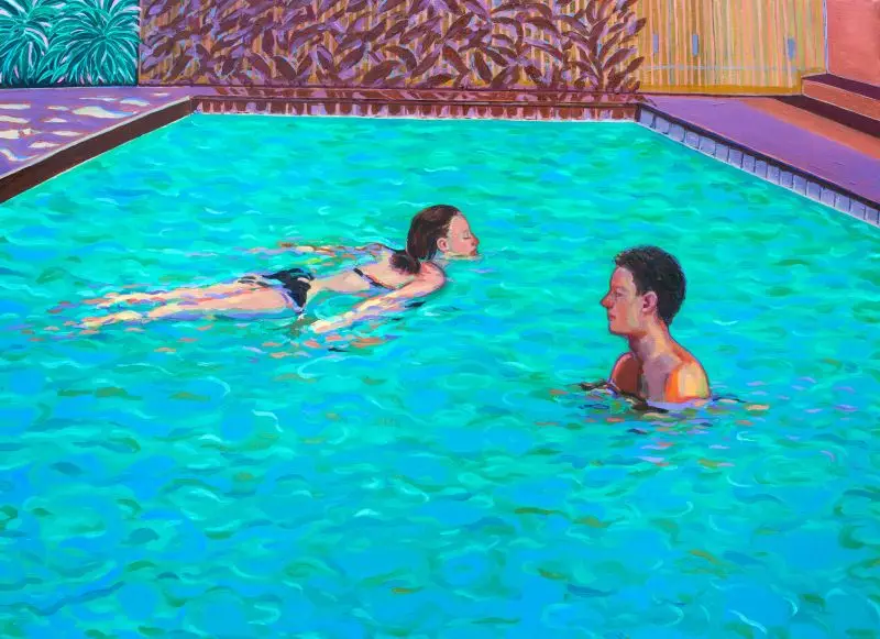 Ang mga painting ng night swimming ni Corn Shuk Mei Ho ay nagtatago ng mga emosyon ng tao sa ilalim ng ibabaw