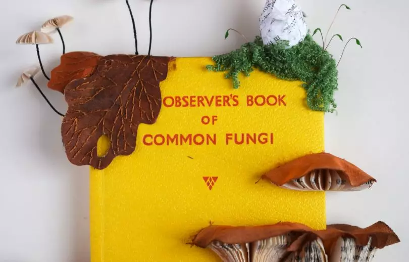 Le insolite opere d'arte di Kate Kato in cui funghi e fiori sembrano scaturire da libri di natura 9174_1