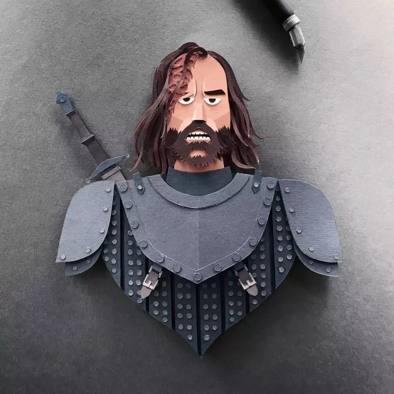 Intrincados retratos em papel de nossos personagens favoritos de Game of Thrones