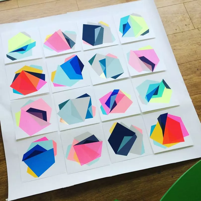 Luminoso: la explosión serigrafiada de formas geométricas coloridas de Frea Buckler 9250_9