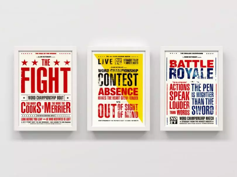 Ang mga screen-printed idiom contest ni Alex Middleton na inspirasyon ng mga retro boxing poster 9315_1