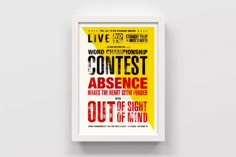 Concursos de idiomas impressos em tela de Alex Middleton inspirados em pôsteres de boxe retrô 9315_6