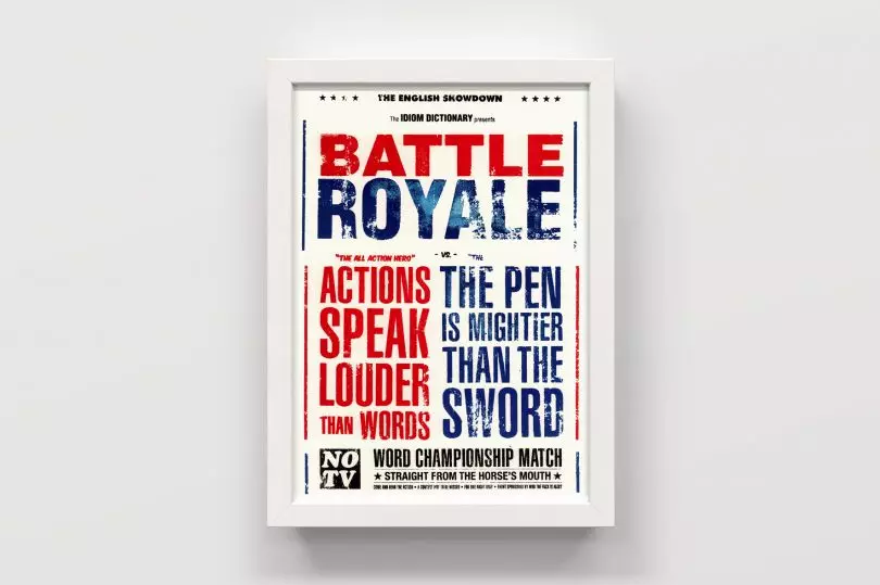 Concursos de idiomas impressos em tela de Alex Middleton inspirados em pôsteres de boxe retrô 9315_7
