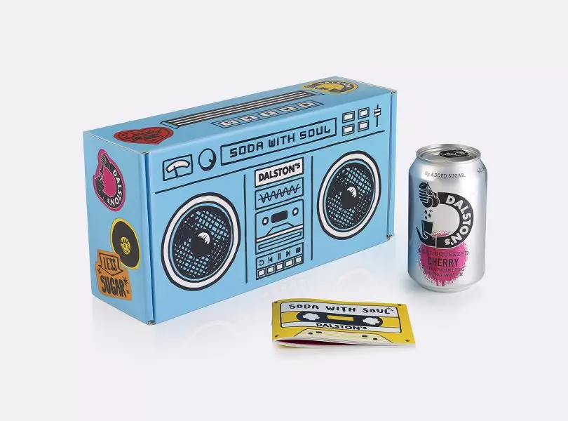 B&B studio projektuje pudełka wysyłkowe w stylu „boom box” dla Dalston's Soda 9471_5