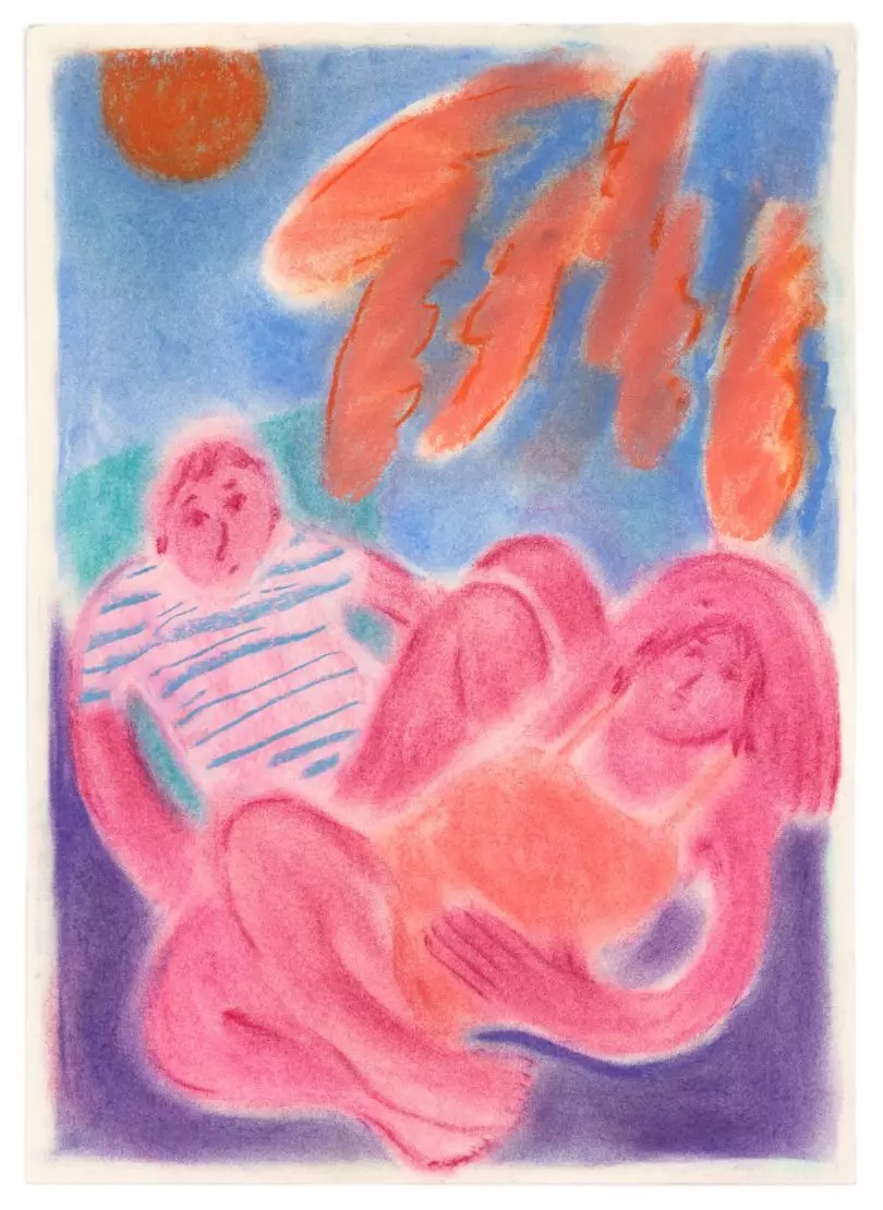 Coline Marotta, Uden titel 7, 2019. Blød pastel på papir