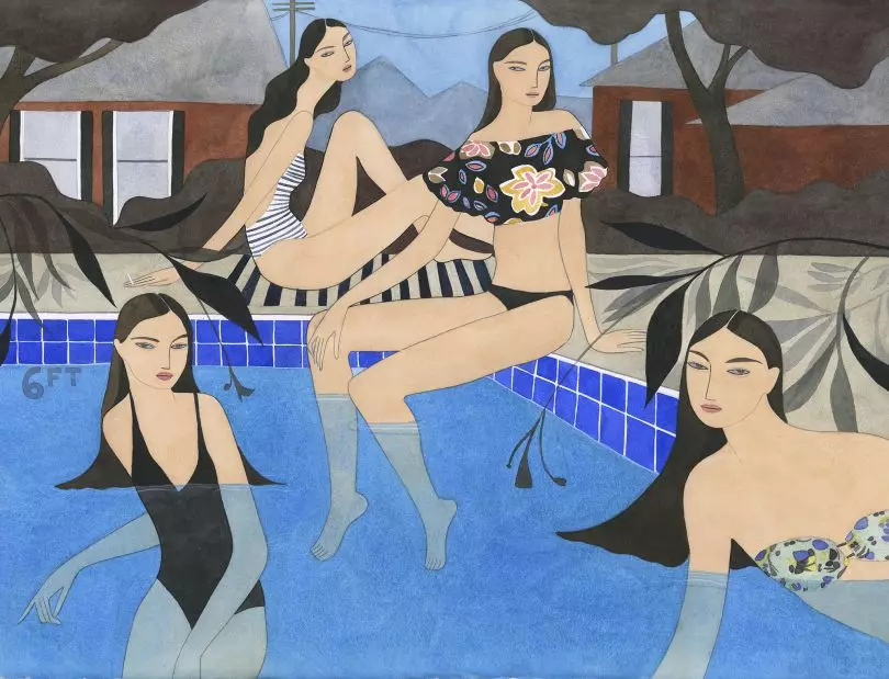 Des aquarelles de mode fraîches de Kelly Beeman qui dépeignent des personnages colorés dans un monde vivant 9727_13