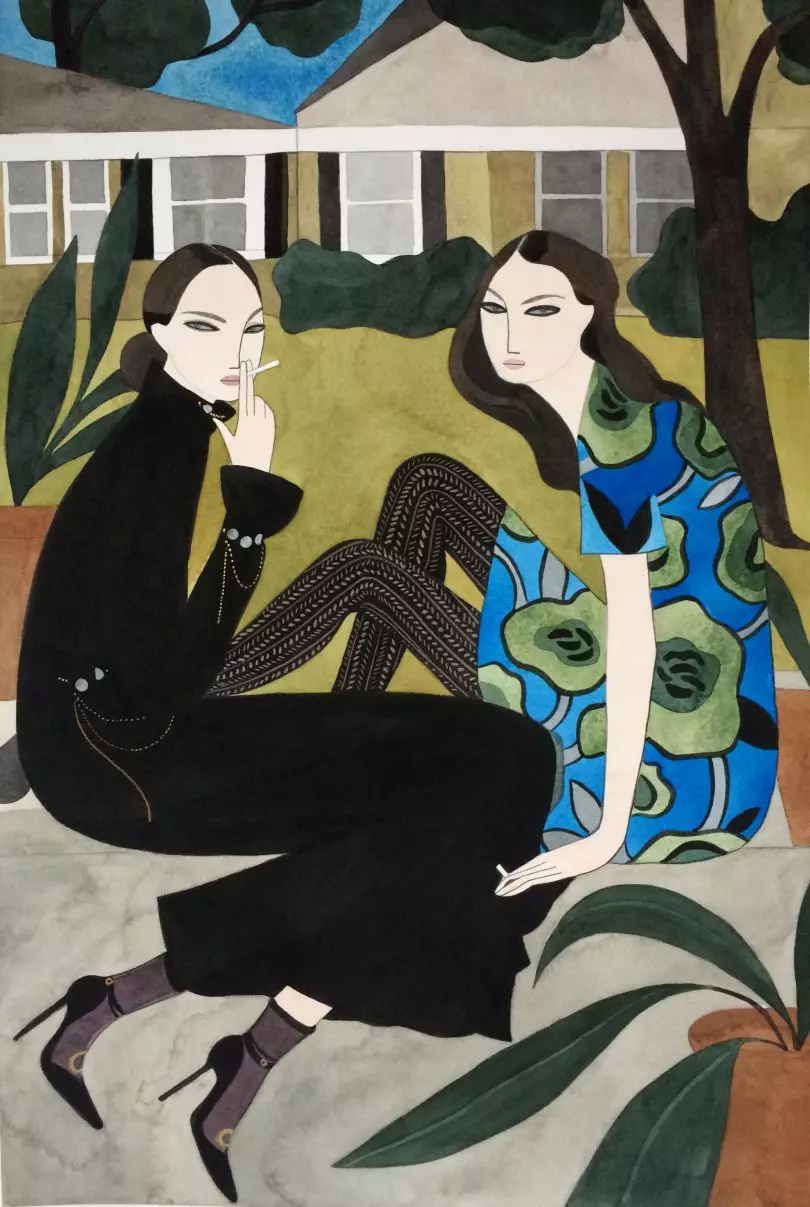 Des aquarelles de mode fraîches de Kelly Beeman qui dépeignent des personnages colorés dans un monde vivant 9727_14